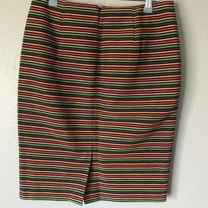 Talbots | Skirts | Talbots Colorful Stripped Midi Skirt Size 4 | Poshmark
